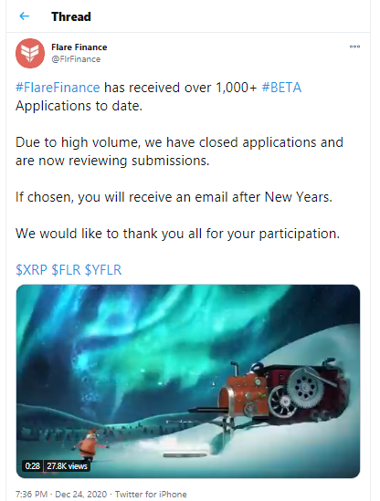 Flare Finance Launches XRP Giveaway, Rewards Testers with NFTs