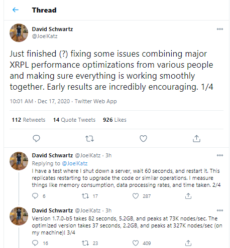 Ripple CTO David Schwartz Shares First Results of XRPL Major Optimization