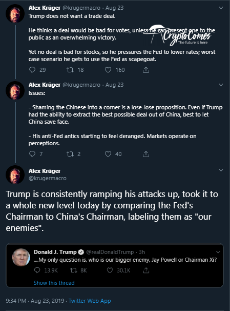 Famous Crypto Expert Labeled Trading War Results as Crucial for Bitcoin